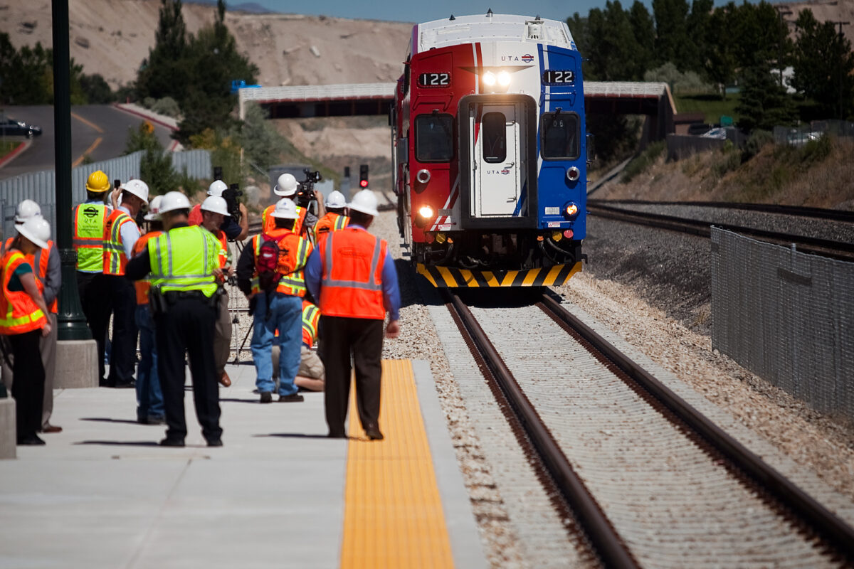 First FrontRunner train rolls into Utah County | News, Sports, Jobs ...